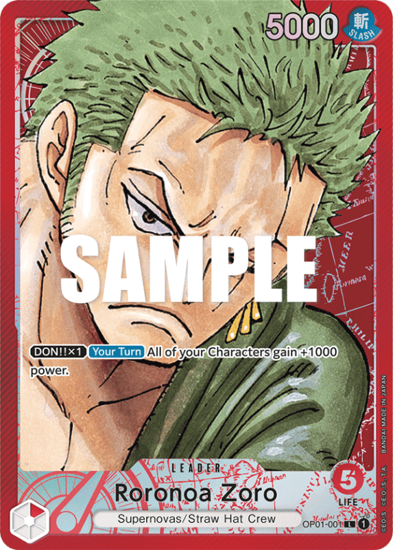 OP01-001 Roronoa Zoro Alt Card - One Piece Player