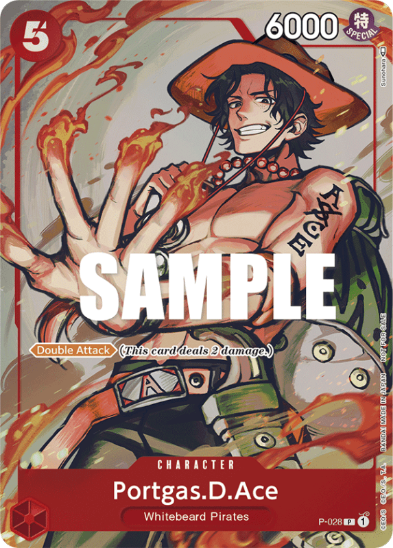 P-028 Portgas.D.Ace Card - One Piece Player